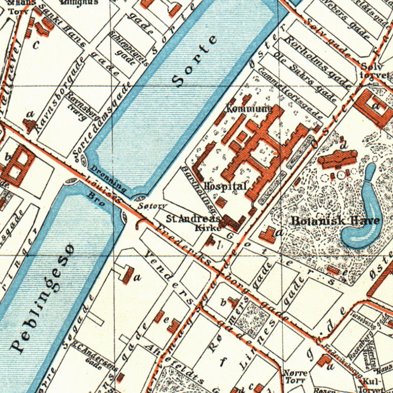 Copenhagen City Map, 1910 by Waldin | Avenza Maps