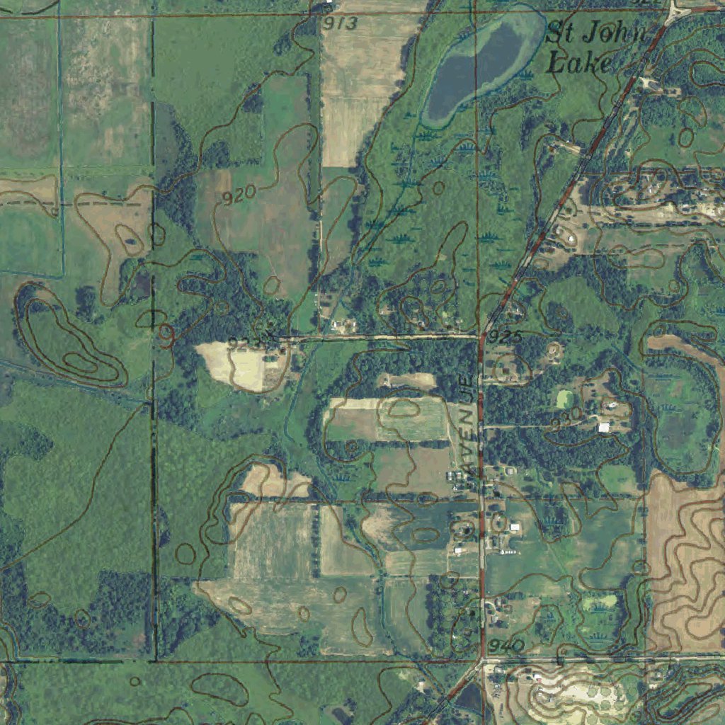 MI-Gilletts Lake: GeoChange 1970-2012 Map by Western Michigan University | Avenza Maps