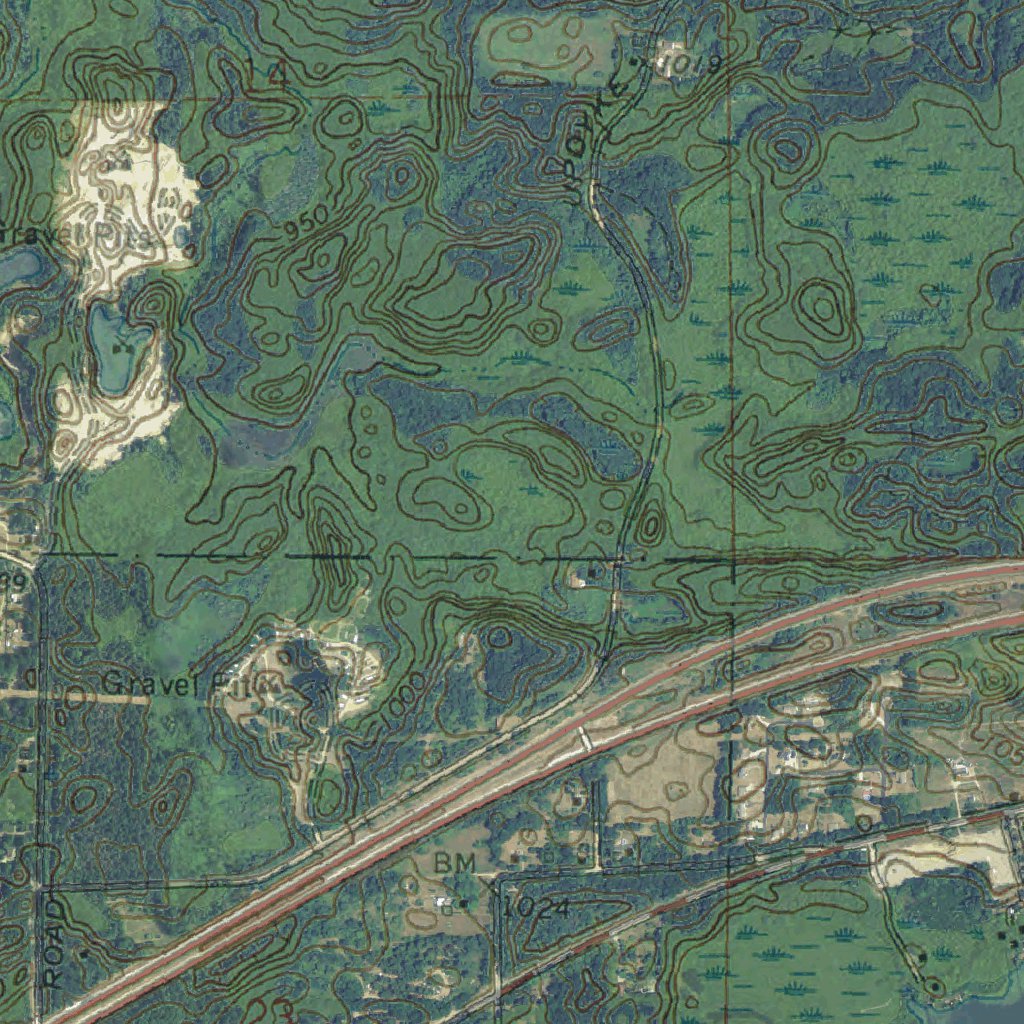 MI-Gilletts Lake: GeoChange 1970-2012 Map by Western Michigan University | Avenza Maps