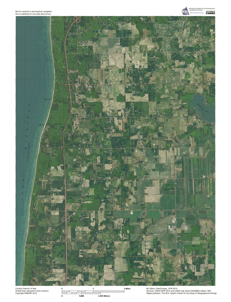 MI-Glenn: GeoChange 1976-2012 Map by Western Michigan University | Avenza Maps