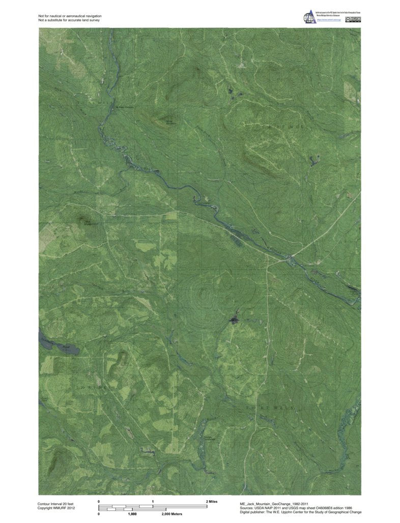 ME-Jack Mountain: GeoChange 1982-2011 Map by Western Michigan University | Avenza Maps