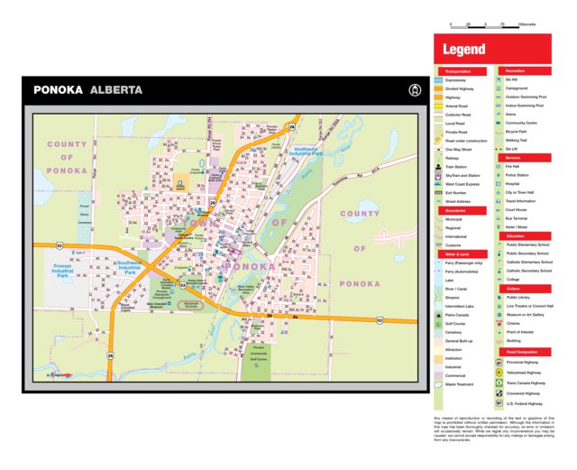 Ponoka, AB Map by Mapmobility Corp. | Avenza Maps