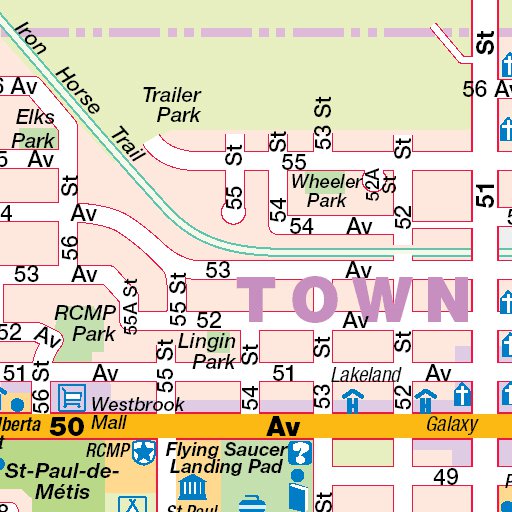 Saint Paul, AB Map by Mapmobility Corp. | Avenza Maps