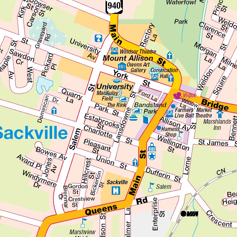 Sackville, NB Map by Mapmobility Corp. | Avenza Maps