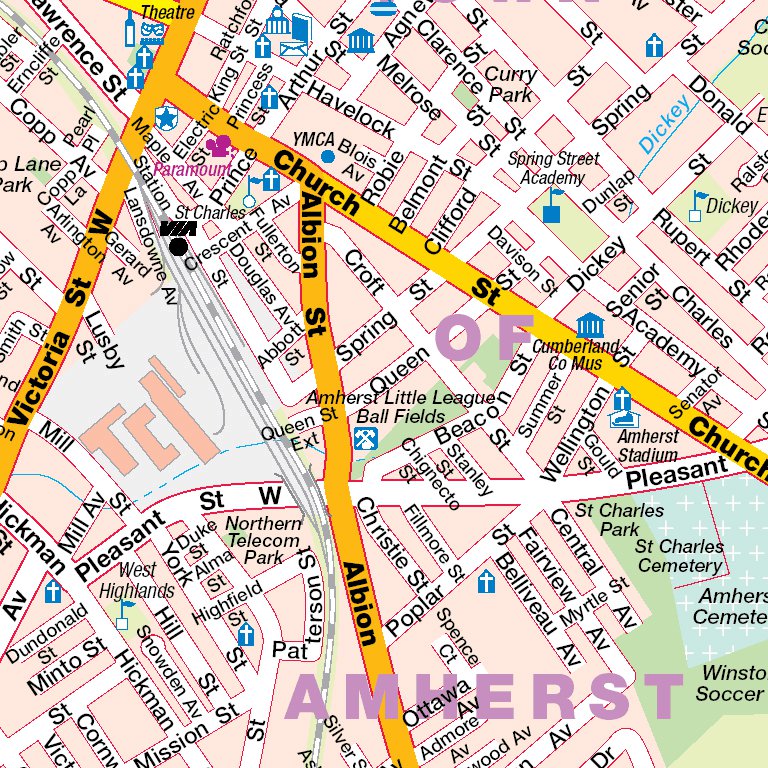 Amherst, NS Map by Mapmobility Corp. | Avenza Maps