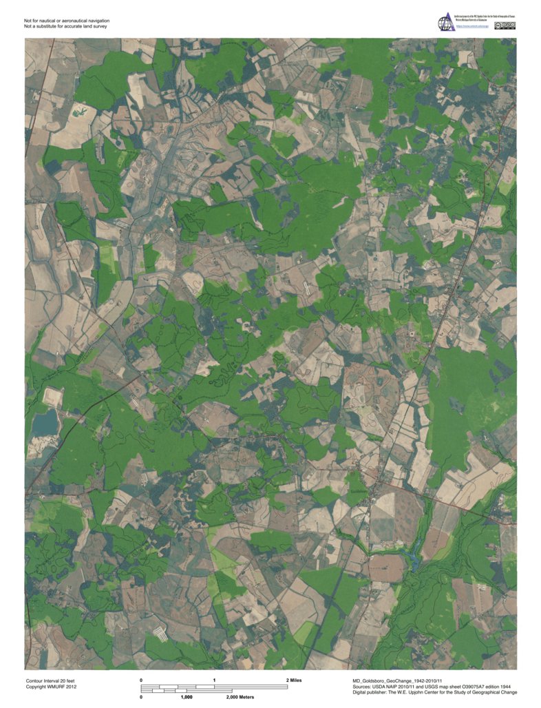 MD-Goldsboro: GeoChange 1942-2010-11 Map by Western Michigan University | Avenza Maps