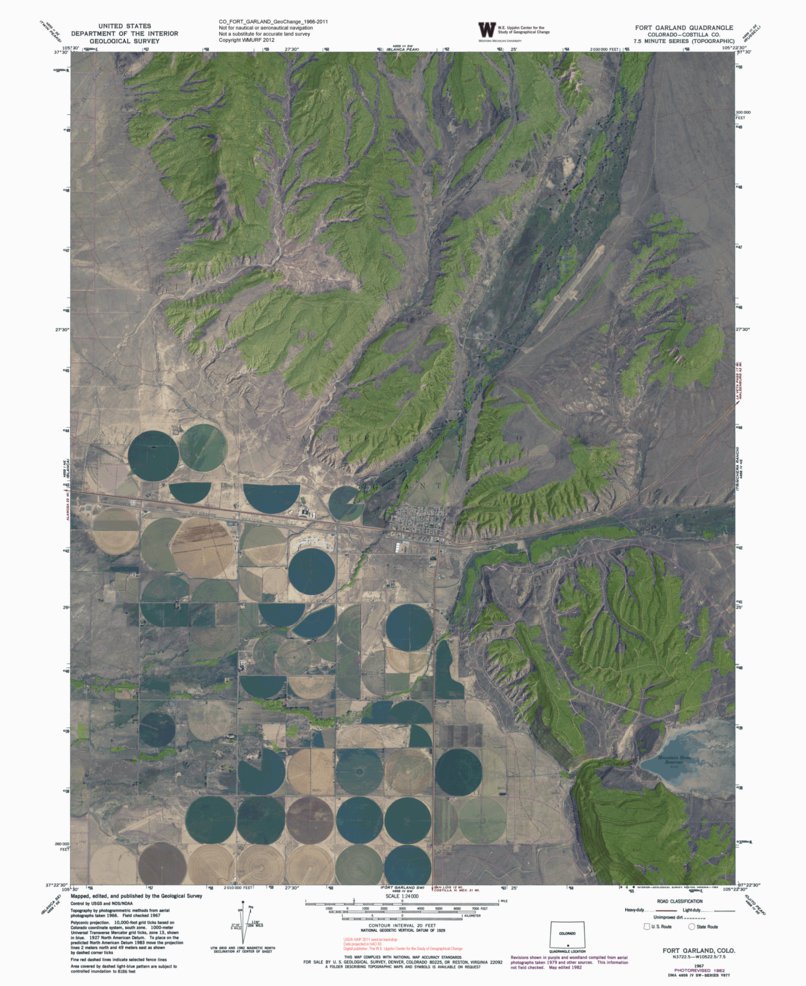 CO-FORT GARLAND: GeoChange 1966-2011 Map by Western Michigan University | Avenza Maps