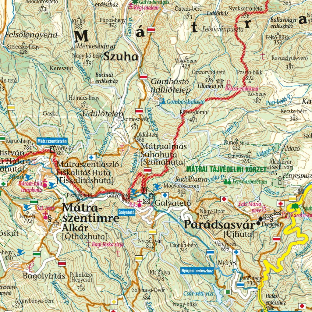 Heves megye turista, biciklis térkép, Tourist and Biking Map by Szarvas Andras private ...