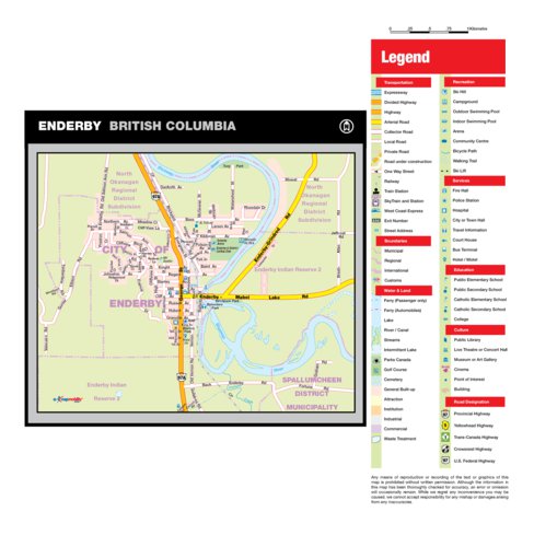 Enderby, BC Map by Mapmobility Corp. | Avenza Maps