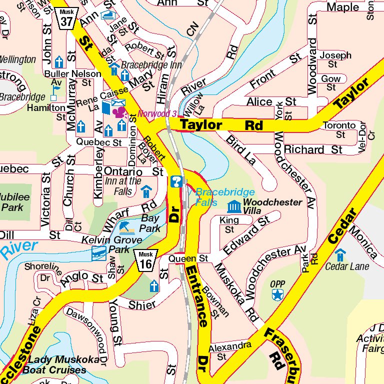 Bracebridge, ON Map by Mapmobility Corp. | Avenza Maps