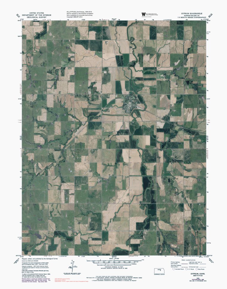 KS-GYPSUM: GeoChange 1954-2014 Map by Western Michigan University | Avenza Maps