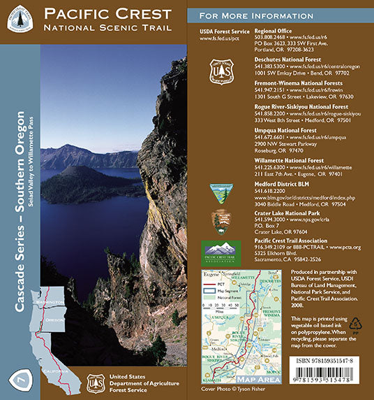 Pacific Crest National Scenic Trail - Map 7 - Southern Oregon Bundle by ...