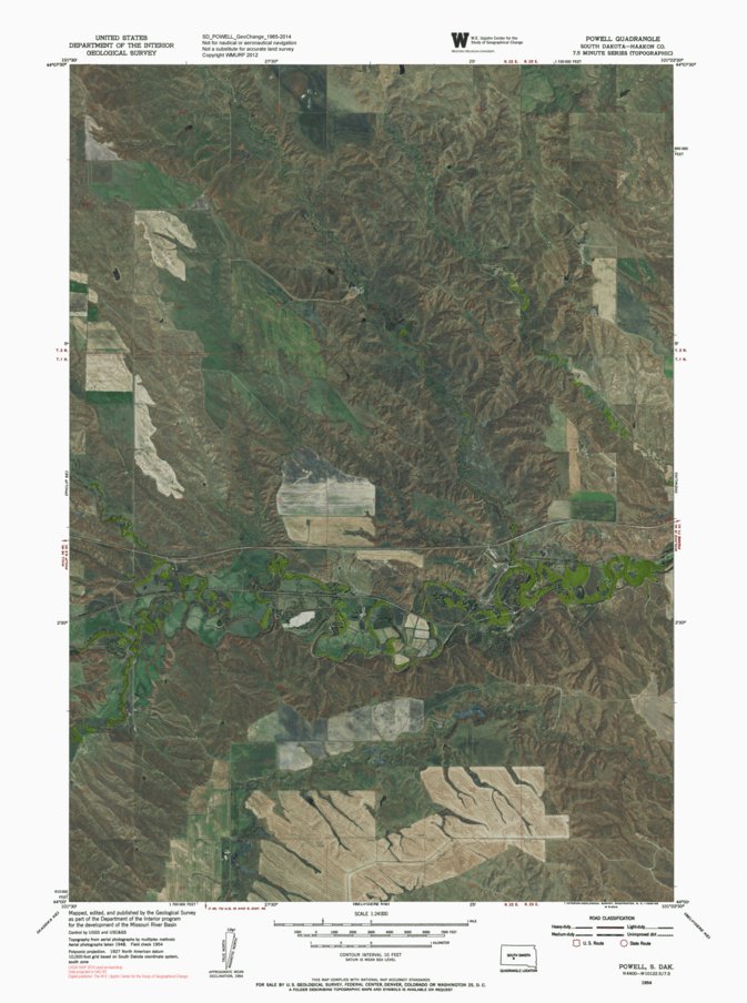 SD-POWELL: GeoChange 1965-2014 Map by Western Michigan University | Avenza Maps