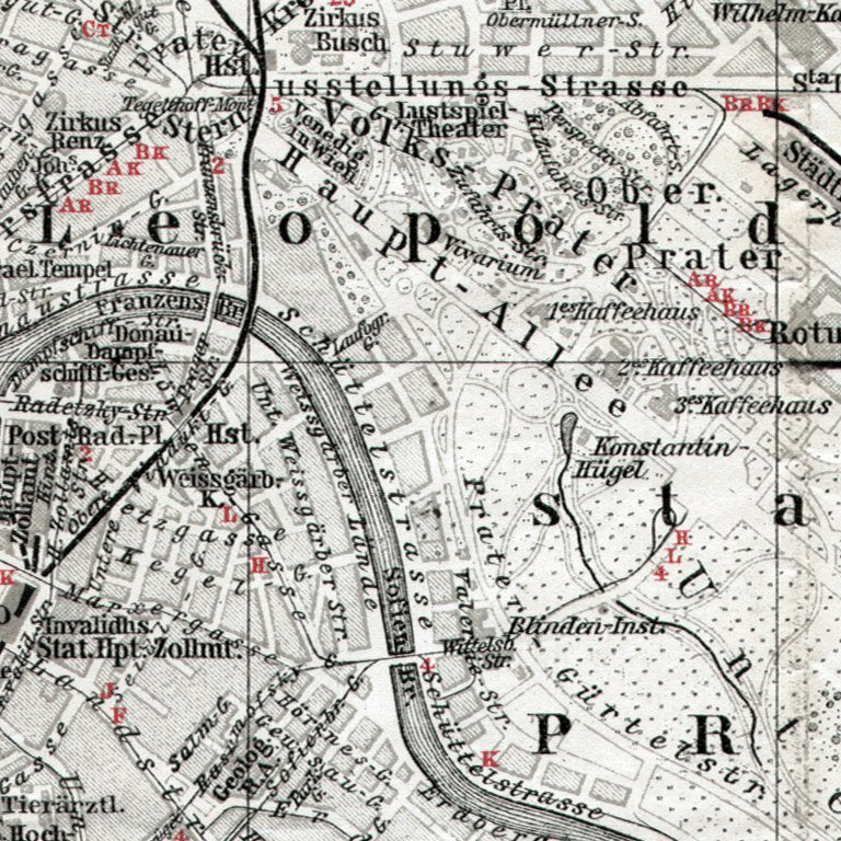 Vienna (Wien) Tramway Network, 1910 Map by Waldin | Avenza Maps