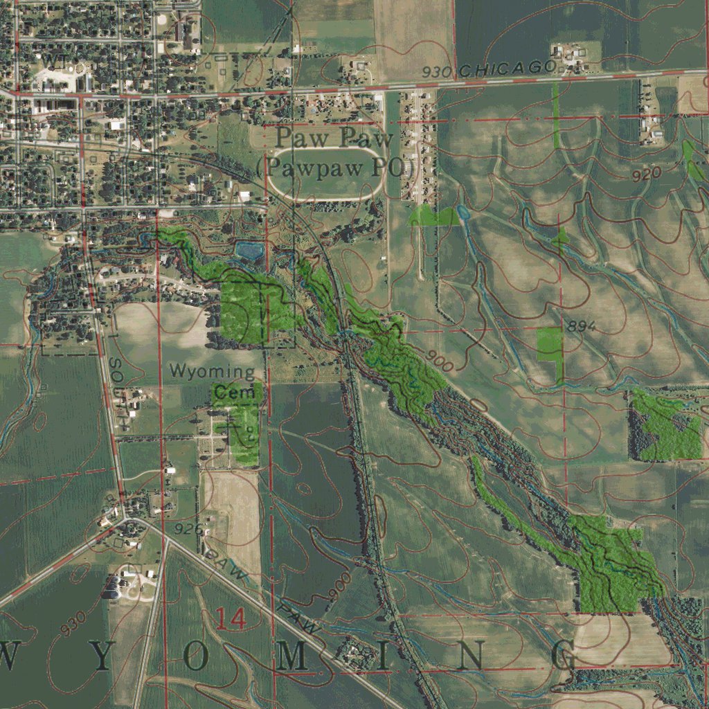 IL-PAW PAW: GeoChange 1969-2012 Map by Western Michigan University | Avenza Maps