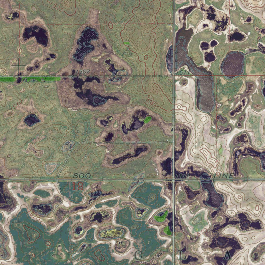 ND-LAKOTA NW: GeoChange 1970-2012 Map by Western Michigan University | Avenza Maps