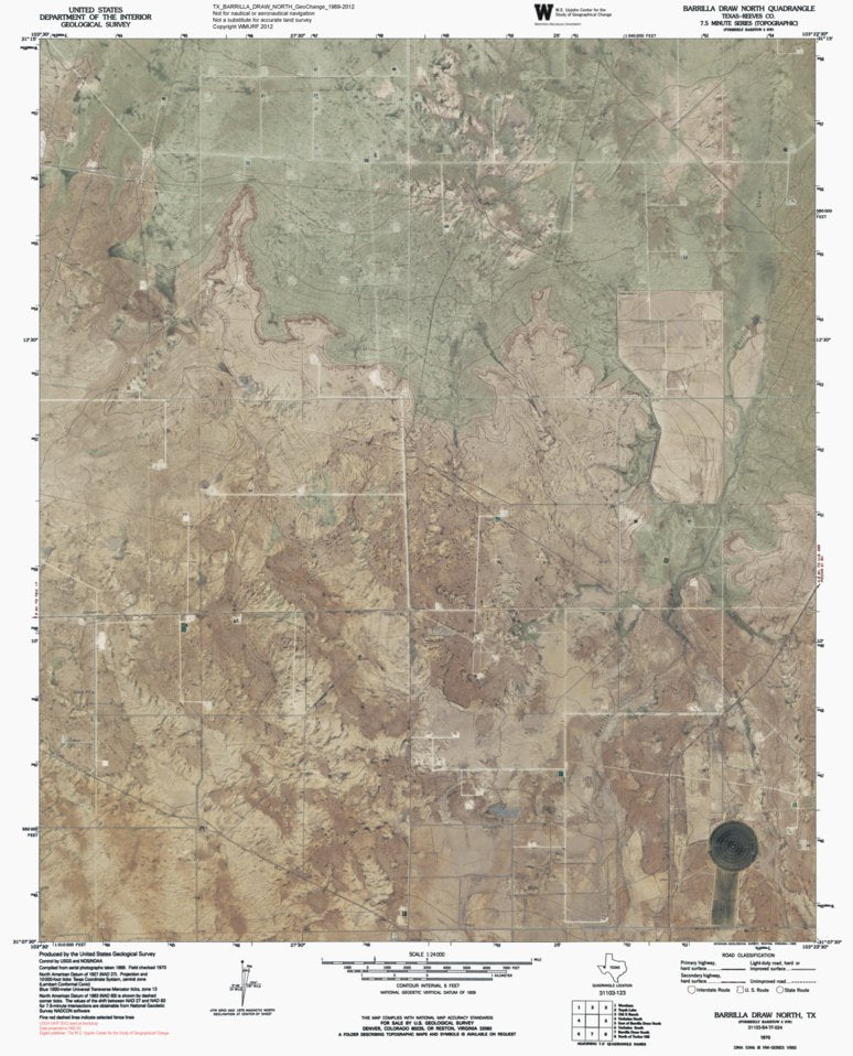 TX-BARRILLA DRAW NORTH: GeoChange 1969-2012 Map by Western Michigan University | Avenza Maps