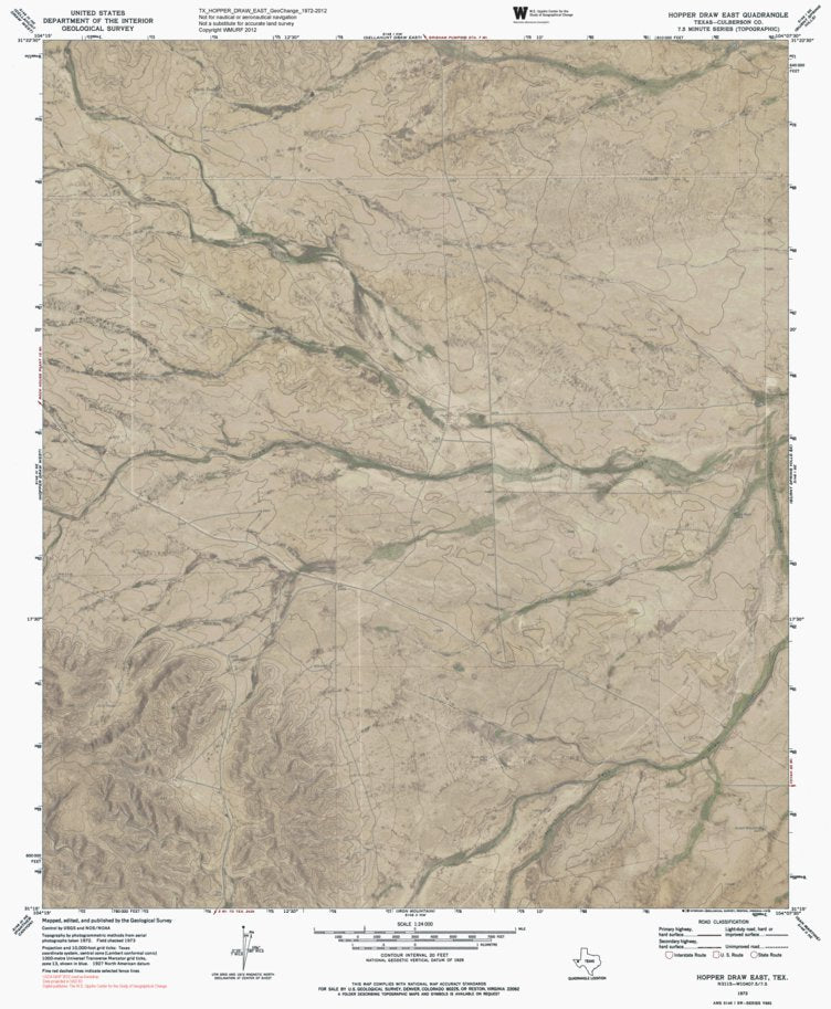 TX-HOPPER DRAW EAST: GeoChange 1972-2012 Map by Western Michigan University | Avenza Maps