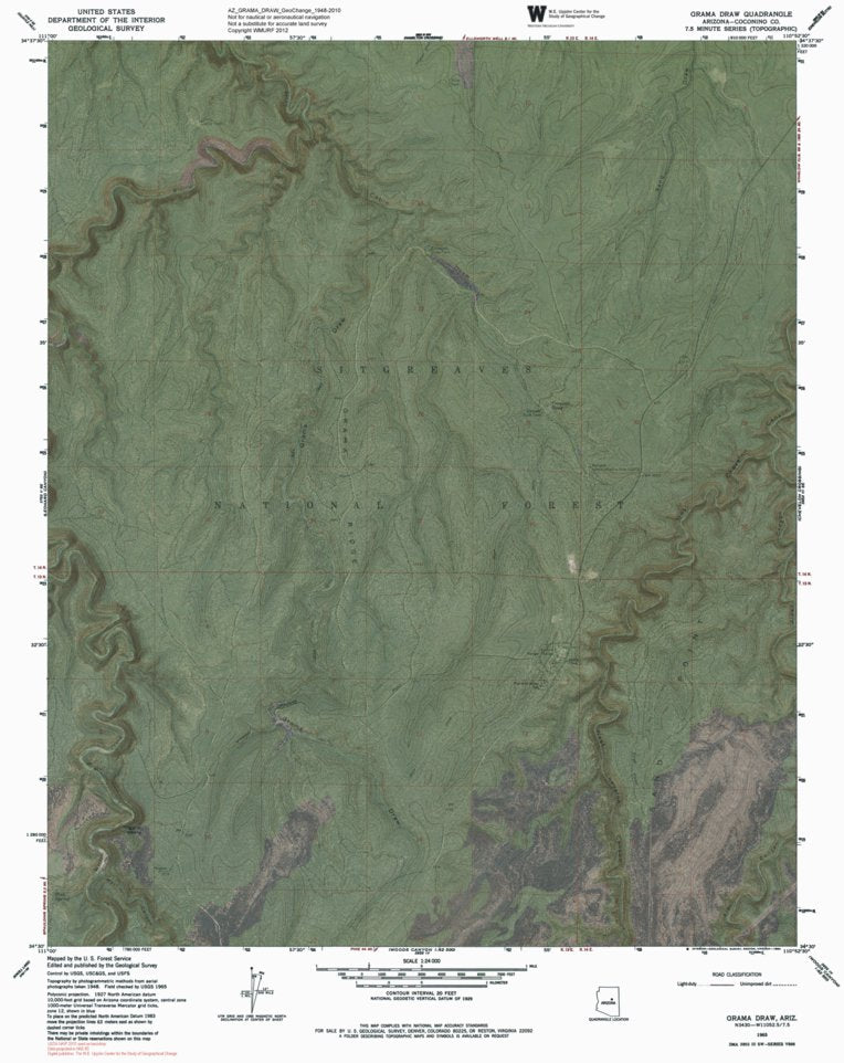 AZ-GRAMA DRAW: GeoChange 1948-2010 Map by Western Michigan University | Avenza Maps