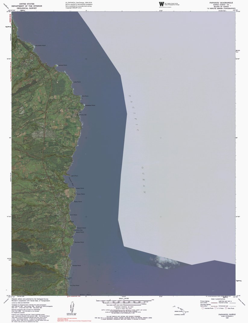 HI-PAPAIKOU: GeoChange 1954-2016 Map by Western Michigan University | Avenza Maps