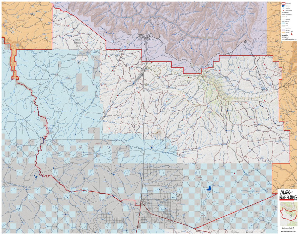 Arizona Unit 9 Map by Game Planner Maps | Avenza Maps