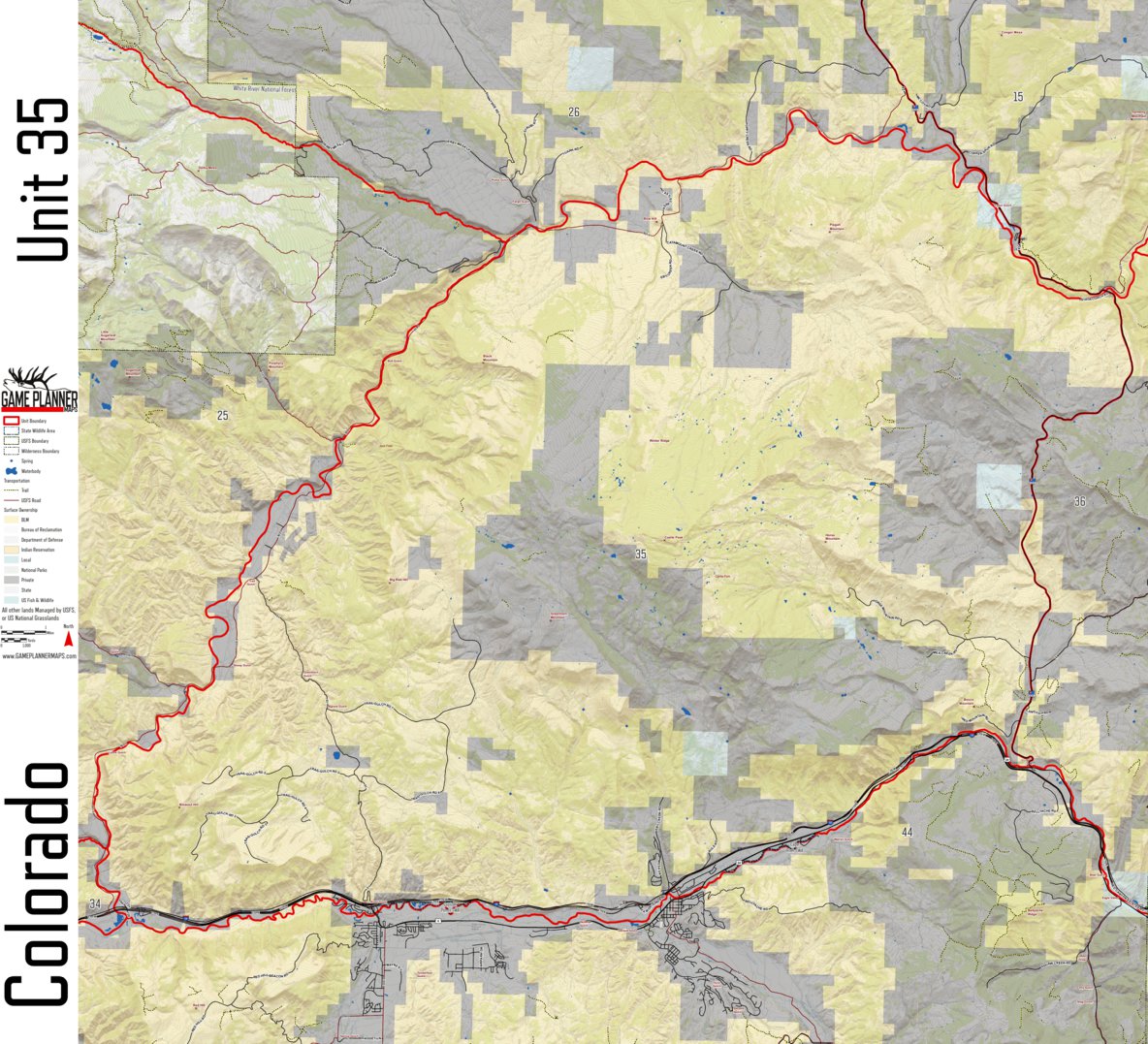 Colorado Unit 35 Map by Game Planner Maps | Avenza Maps