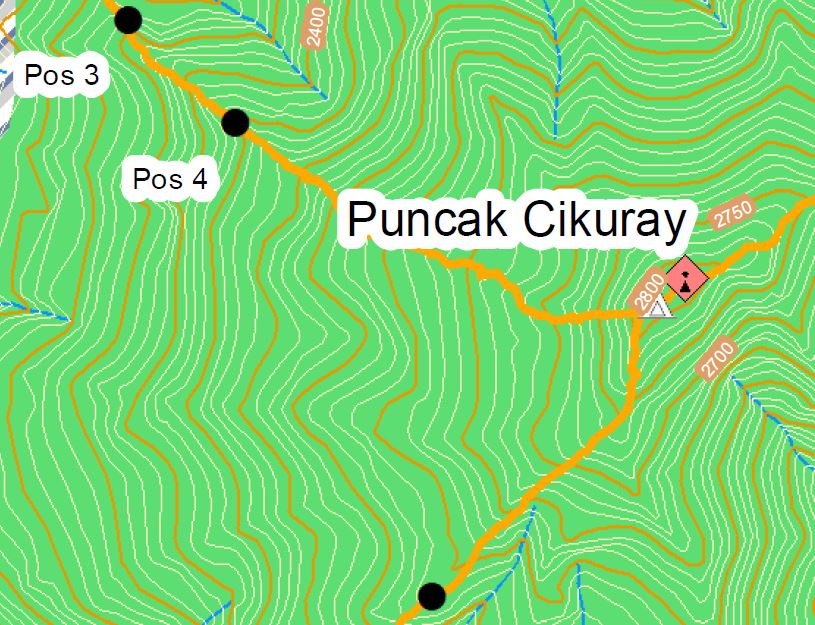 Jalur Pendakian Gunung Cikuray Map by petapendaki | Avenza Maps