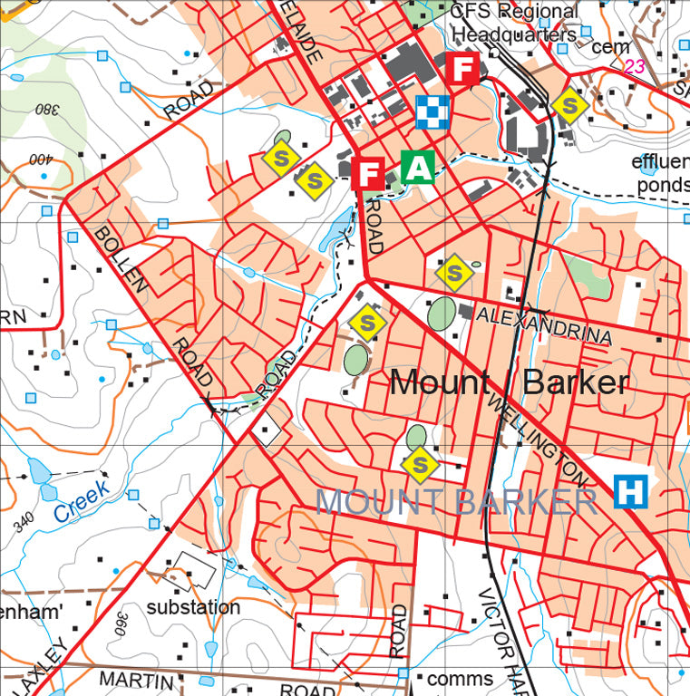 Mount Lofty Ranges Map 121D by Mapland - Department for Environment and Water | Avenza Maps