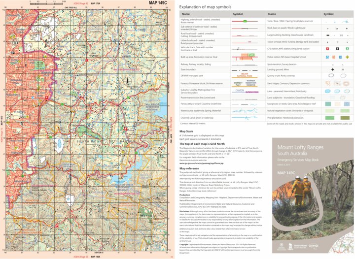Mount Lofty Ranges Map 149C by Mapland - Department for Environment and Water | Avenza Maps