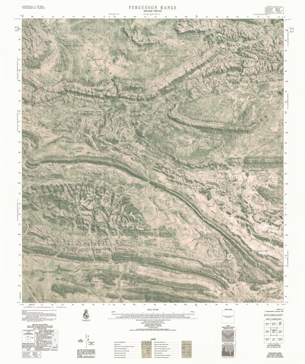 Fergusson Range (5850-4) Map by Geoscience Australia | Avenza Maps