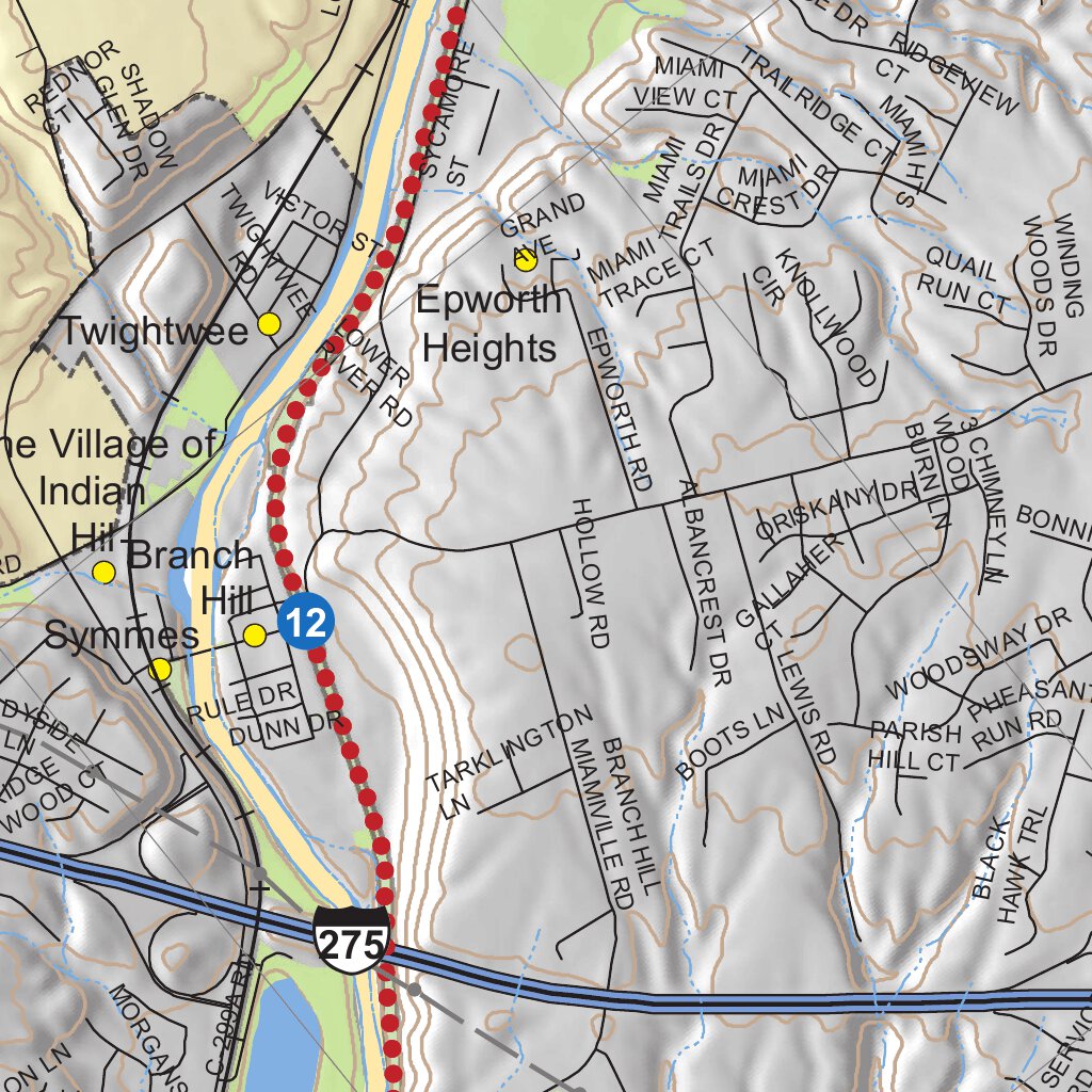 Loveland Section Map by Buckeye Trail Association | Avenza Maps