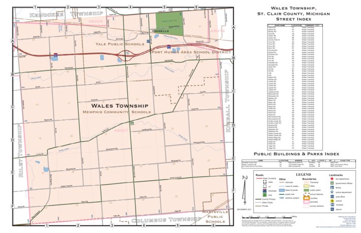 Wales Township, St. Clair County, MI Map by Donald Dale Milne | Avenza Maps