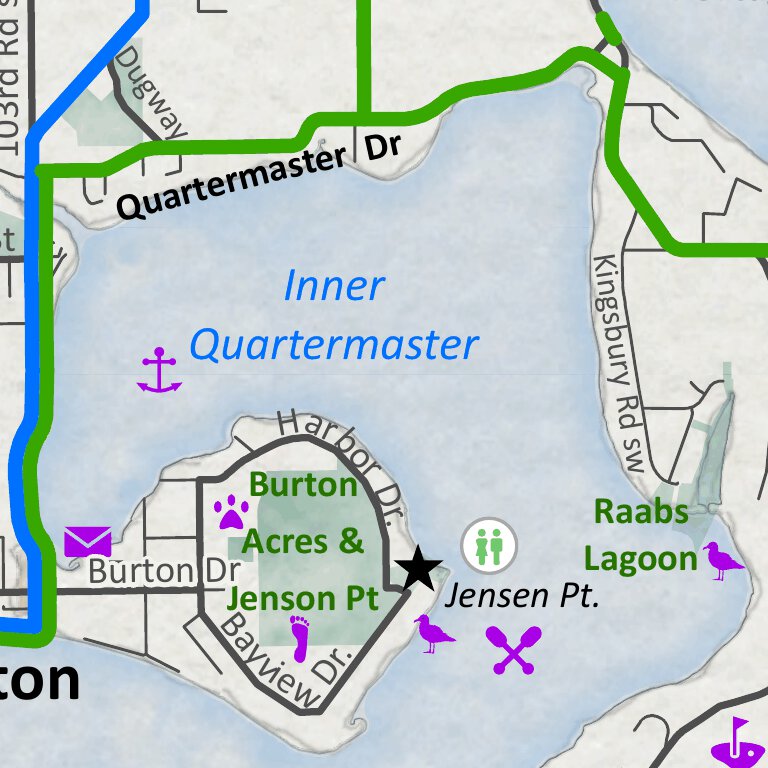 Vashon Bike Camping 2023 Map by Vashon Adventures | Avenza Maps