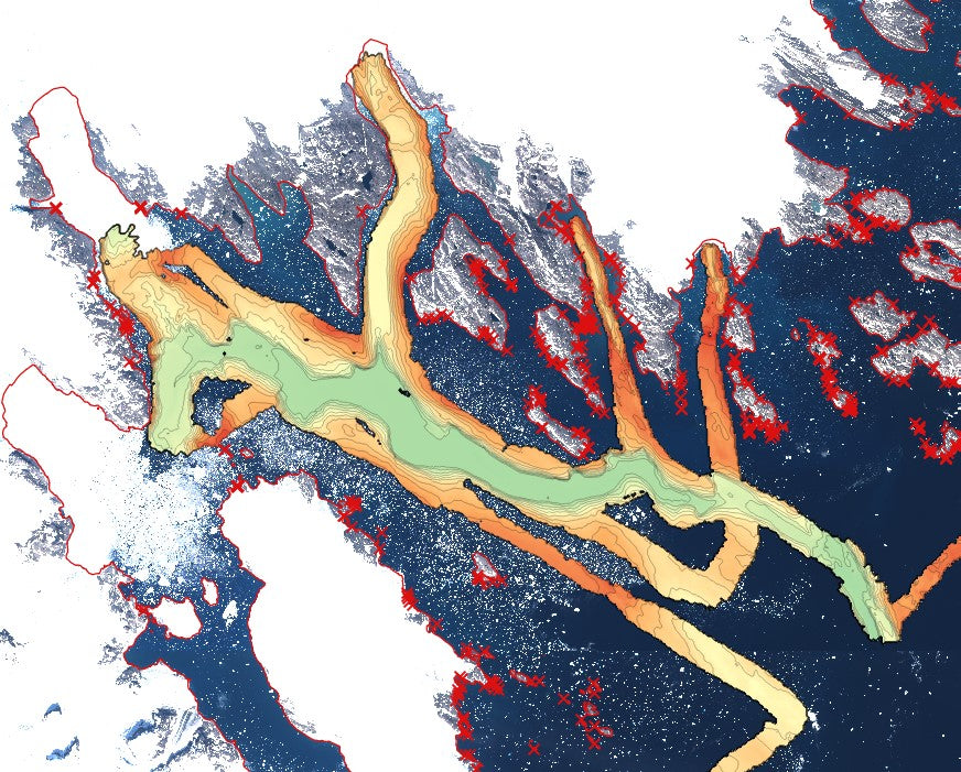 East Greenland bathymetry Map bundle by Greenland Institute of Natural ...
