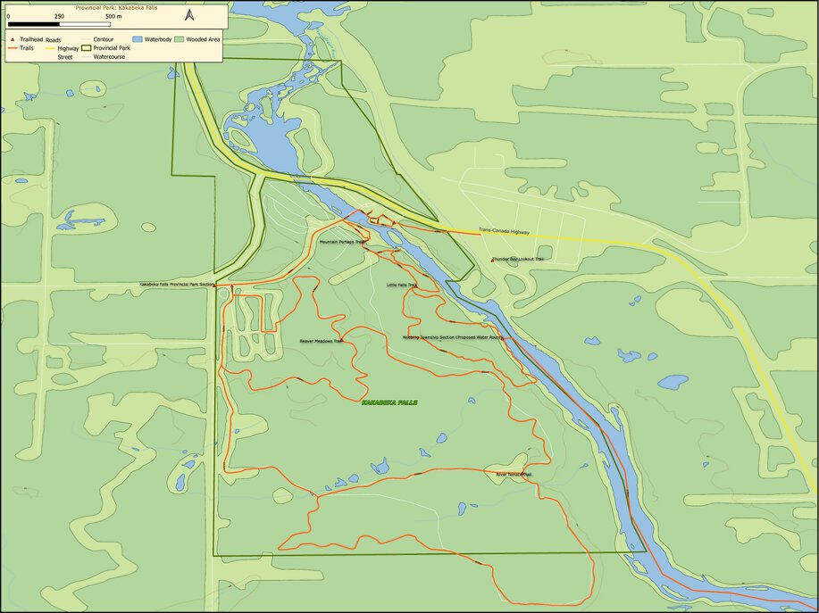 Ontario Provincial Park: Kakabeka Falls Map by Xavier Maps | Avenza Maps