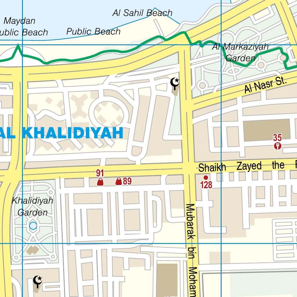 Citymap Abu Dhabi 2024 Map by Reise Know-How Verlag Peter Rump GmbH | Avenza Maps