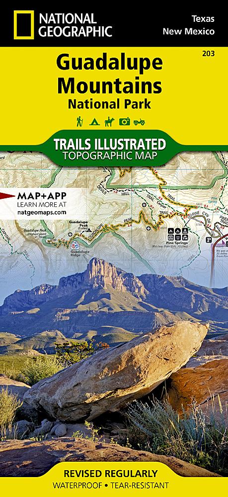 203 :: Guadalupe Mountains National Park Map by National Geographic ...