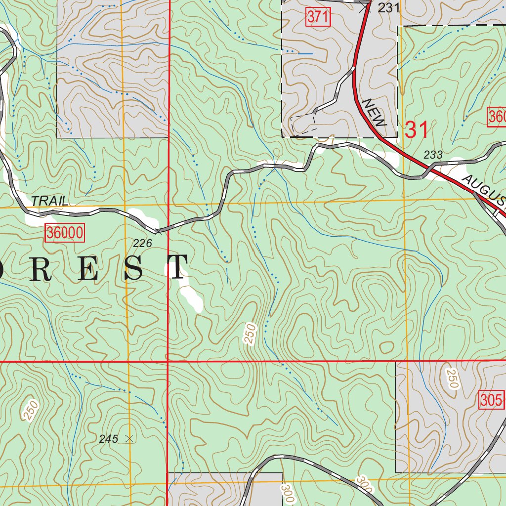 New Augusta, MS FSTopo Legacy Map by US Forest Service - Topo | Avenza Maps