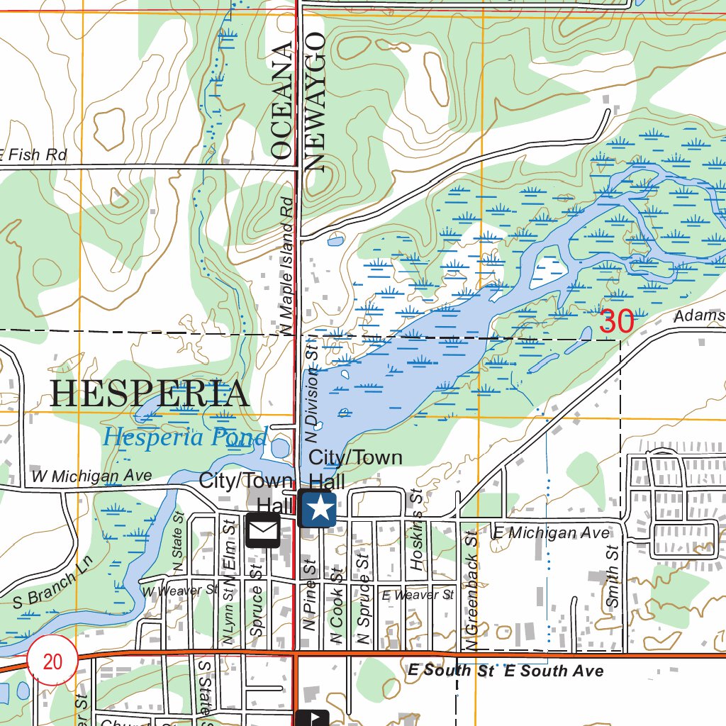Hesperia, MI FSTopo Map by US Forest Service - Topo | Avenza Maps