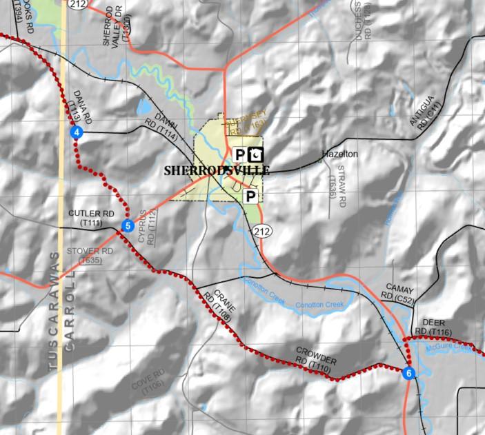 Bowerston Section Map by Buckeye Trail Association | Avenza Maps
