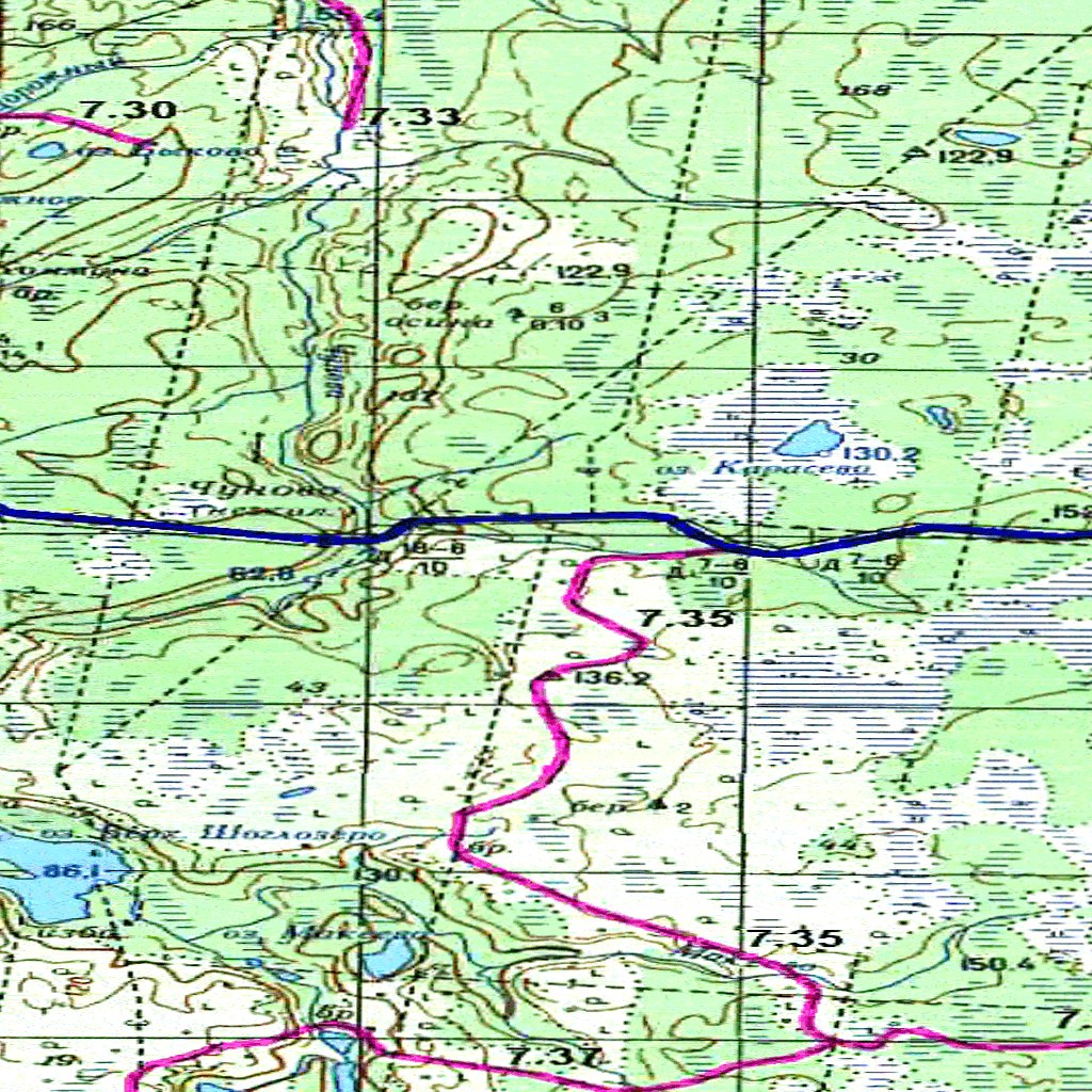 Soviet Genshtab Map - p37-019/020 - Russia by Avenza Systems Inc. | Avenza Maps