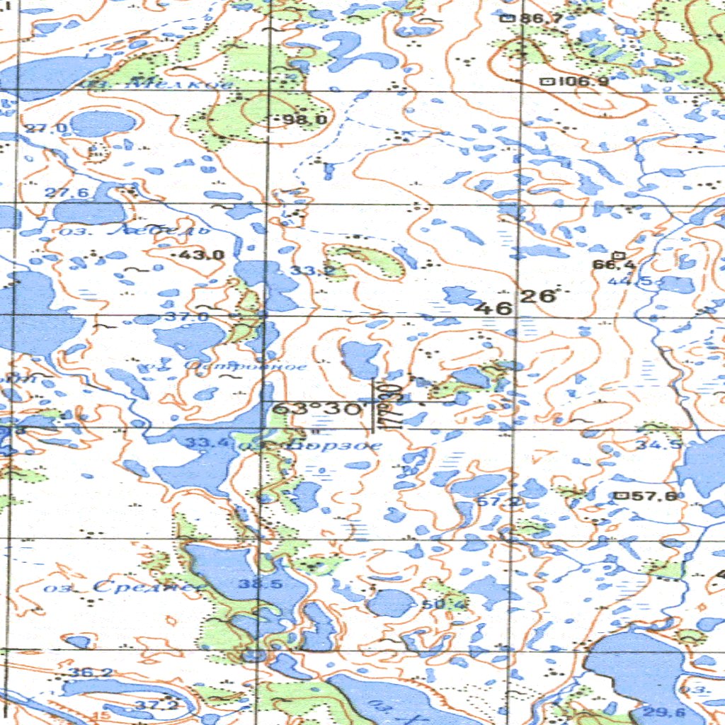 Soviet Genshtab Map - p60-019/020 - Russia by Avenza Systems Inc. | Avenza Maps