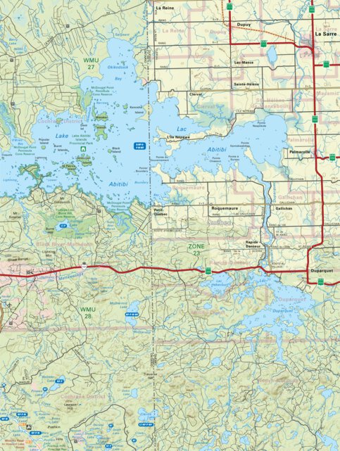 NEON56 Lake Abitibi - 6th ed Northeastern Ontario Topo Map by Backroad Mapbooks | Avenza Maps
