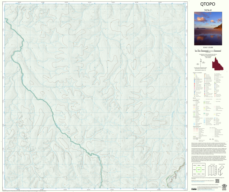 Hornet Creek (7474-41) Map by Department of Natural Resources and Mines ...