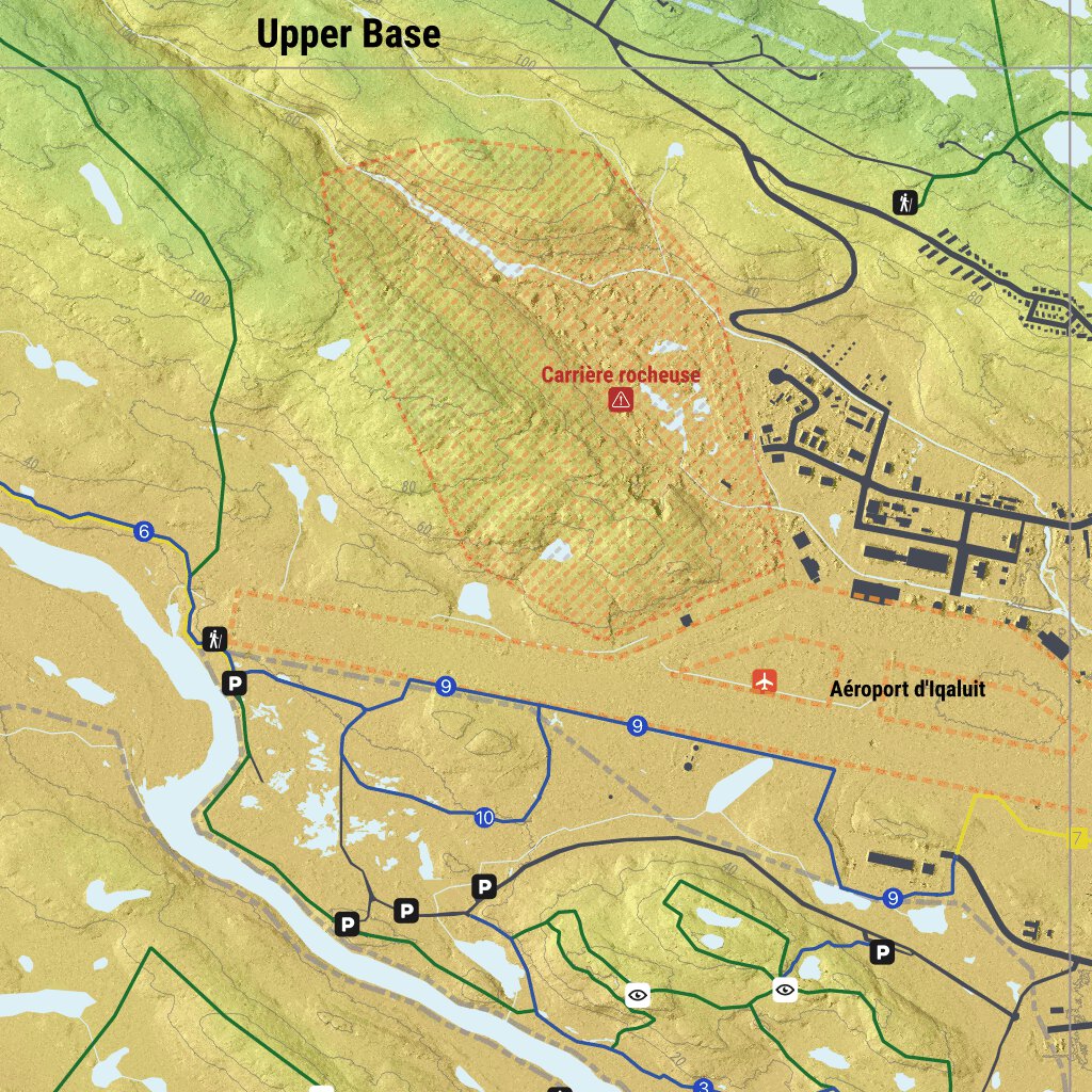 Carte des sentiers d’été d'Iqaluit Map by Destination Nunavut | Avenza Maps