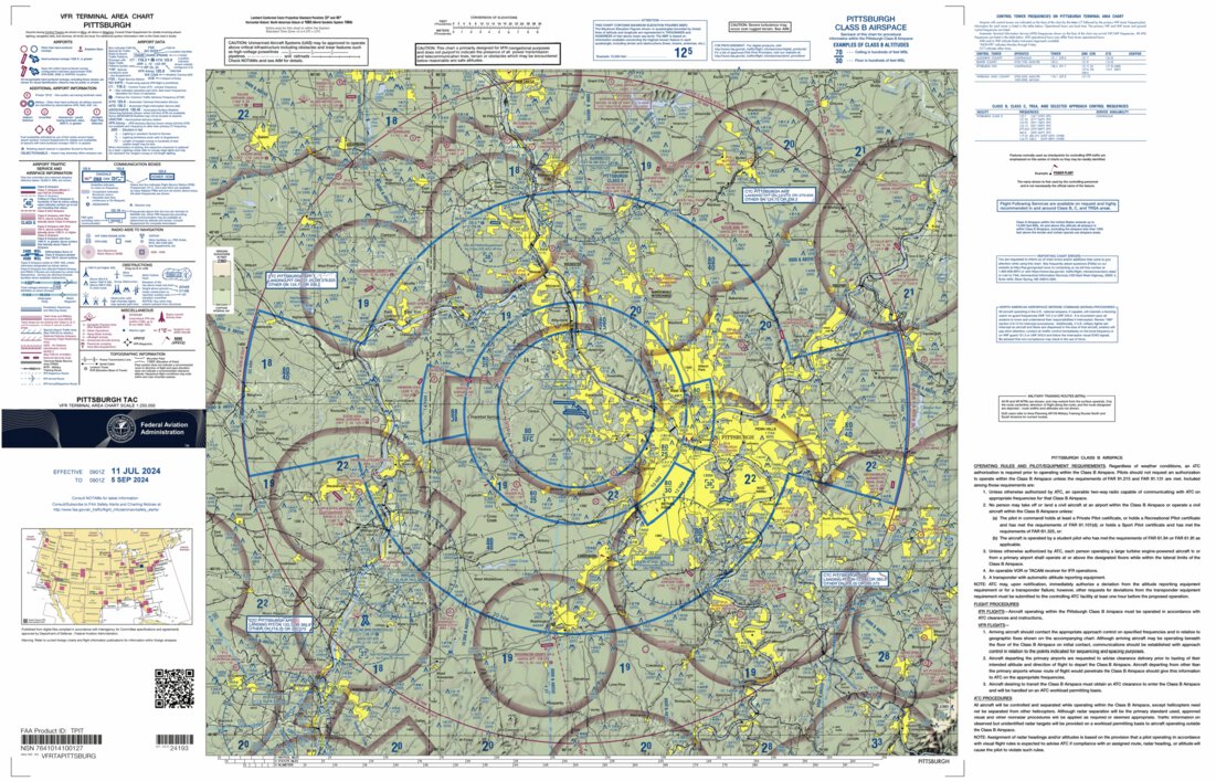 Pittsburgh TAC Map by FAA: Federal Aviation Administration | Avenza Maps