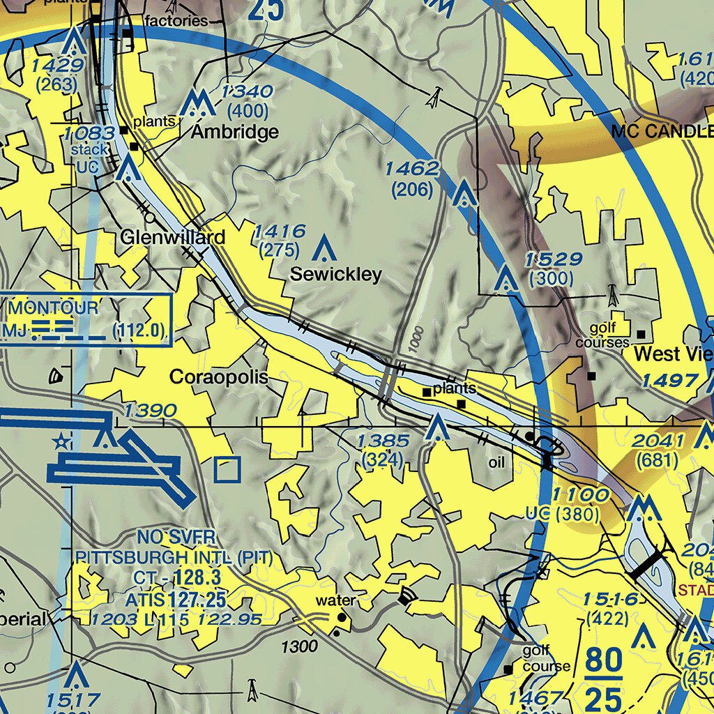 Pittsburgh TAC Map by FAA: Federal Aviation Administration | Avenza Maps