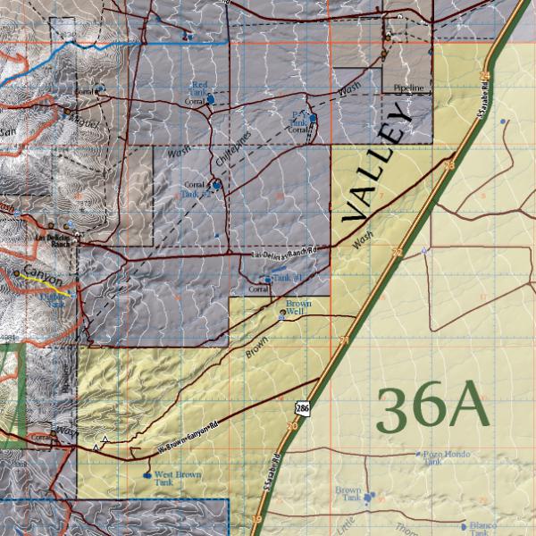 Arizona GMU 36C - FlatlineMaps 25 Map by Flatline Maps LLC | Avenza Maps