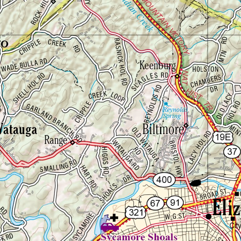 Tennessee Atlas & Gazetteer Page 24 Map by Garmin | Avenza Maps