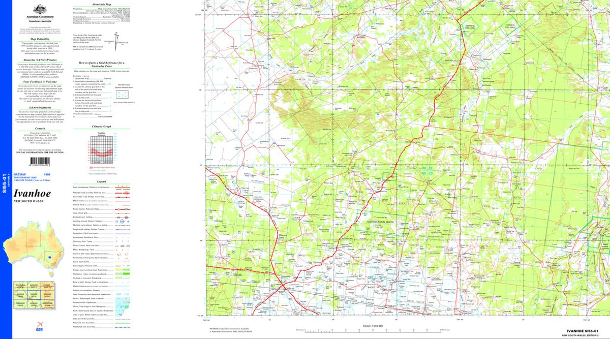 Ivanhoe SI55 - 01 Map by Geoscience Australia | Avenza Maps